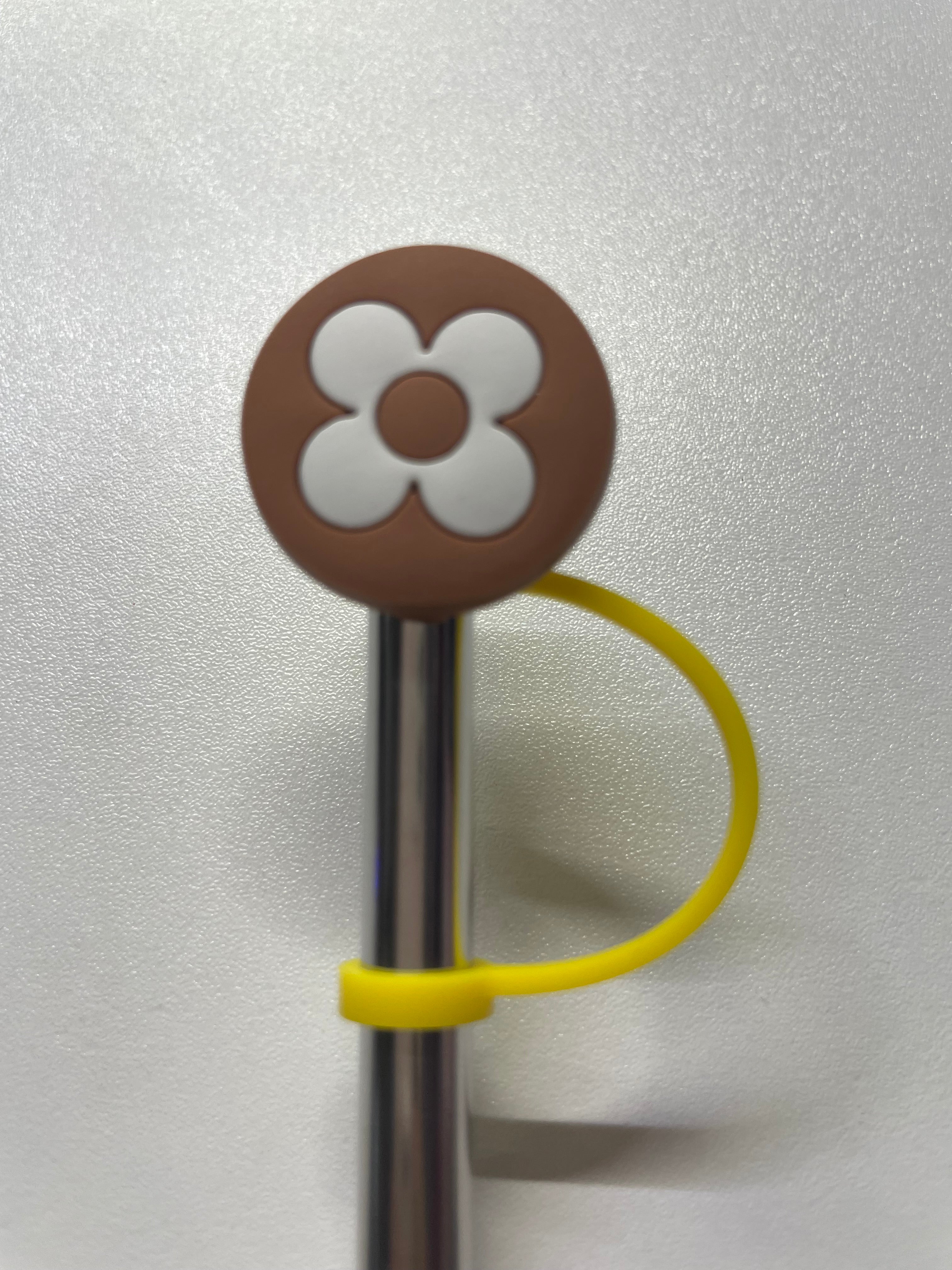 Brown yellow flower lv Straw Topper – Killer Ink Tees